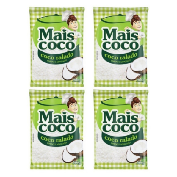 Kit C/ 4 unidades Coco Ralado - Mais Coco 100gr - Natuk